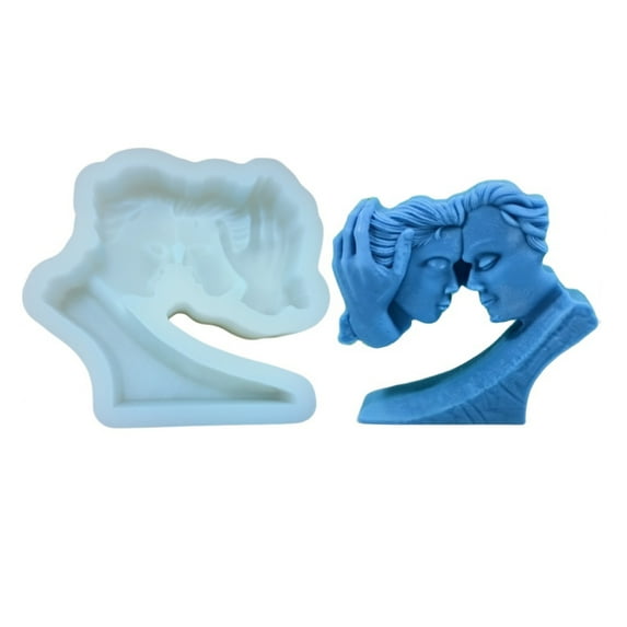 Human Face Statue Candle Molds for DIY Candle Gypsum Ornaments ...