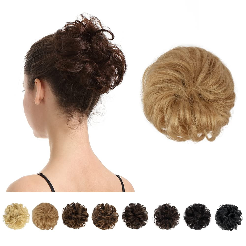 Human Hair Bun - Real Hair Bun Extensions for Women - Highlight Messy ...