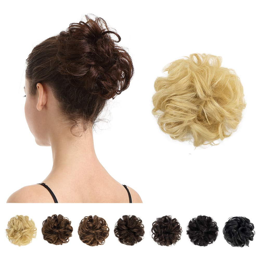 Human Hair Bun - Real Hair Bun Extensions for Women - Highlight Messy ...