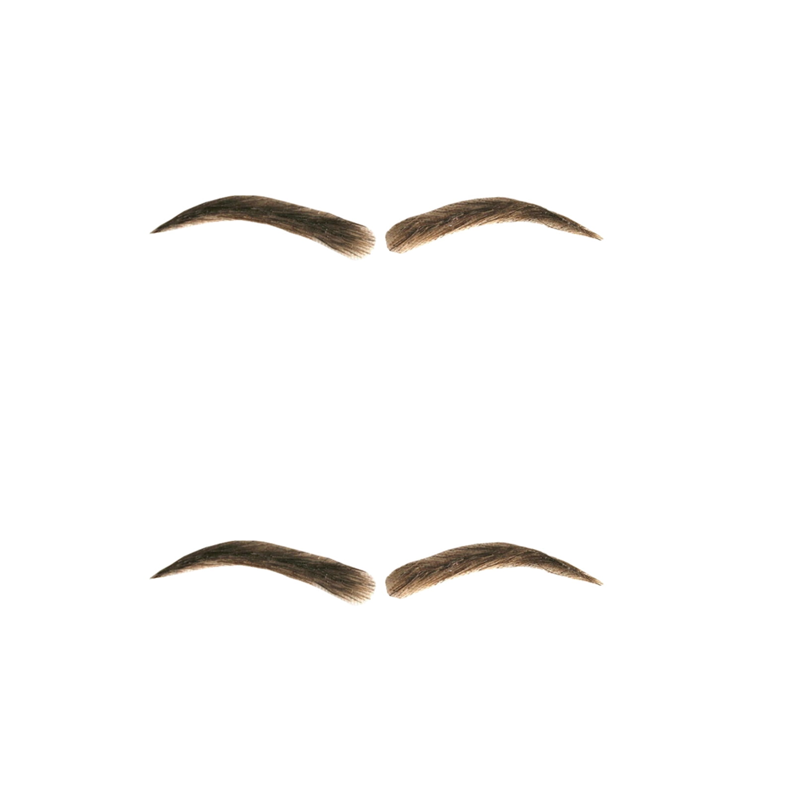 Human Hair Handmade Eyebrows for Women Human Hair False Eyebrow #8 Light Brown Suncolor Hair ...
