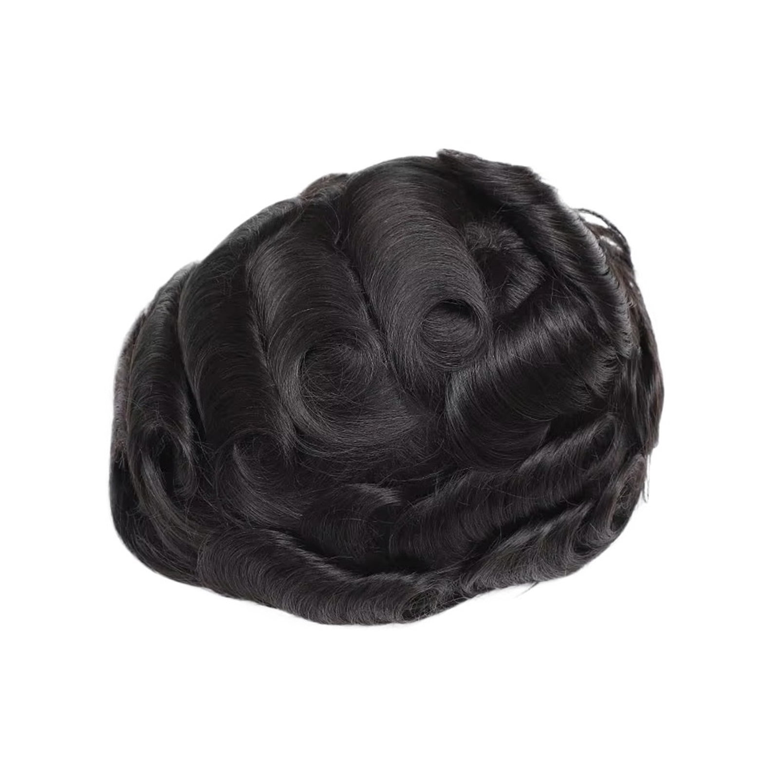 Human Hair Male Wig Swiss Lace Front Hair Replacement System Unit Man ...