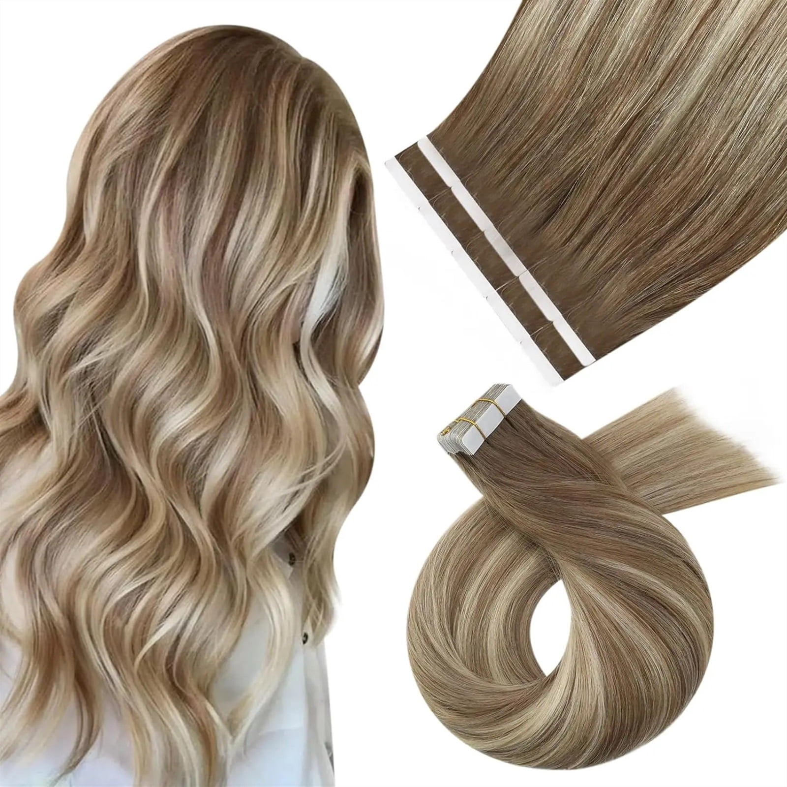 Human Hair Sew in Extensions Remy Hair Extensions Sew in Balayage Light ...