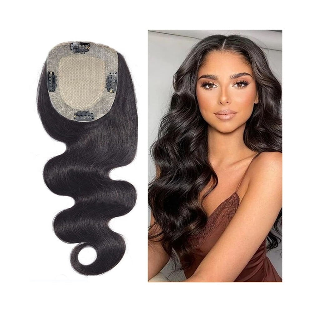 Human Hair Topper for Women with Thinning Hair 8-22" Body Wave European ...