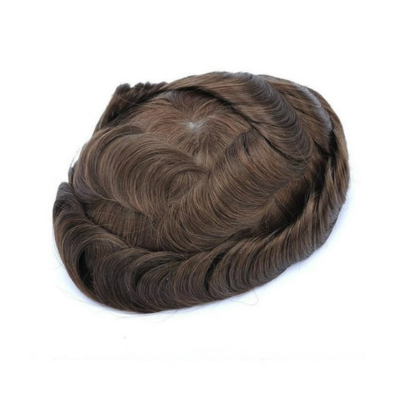 Human Hair Toupee for Men Invisible Hairline Lace Top PU Skin Perimeter ...