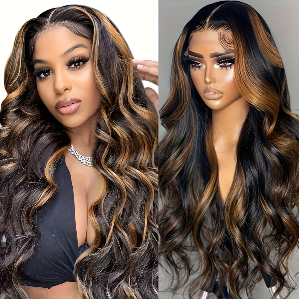 [Human Hair Wig] 1B/30 Highlight 13x6 Lace Front Wigs Human Hair Pre ...
