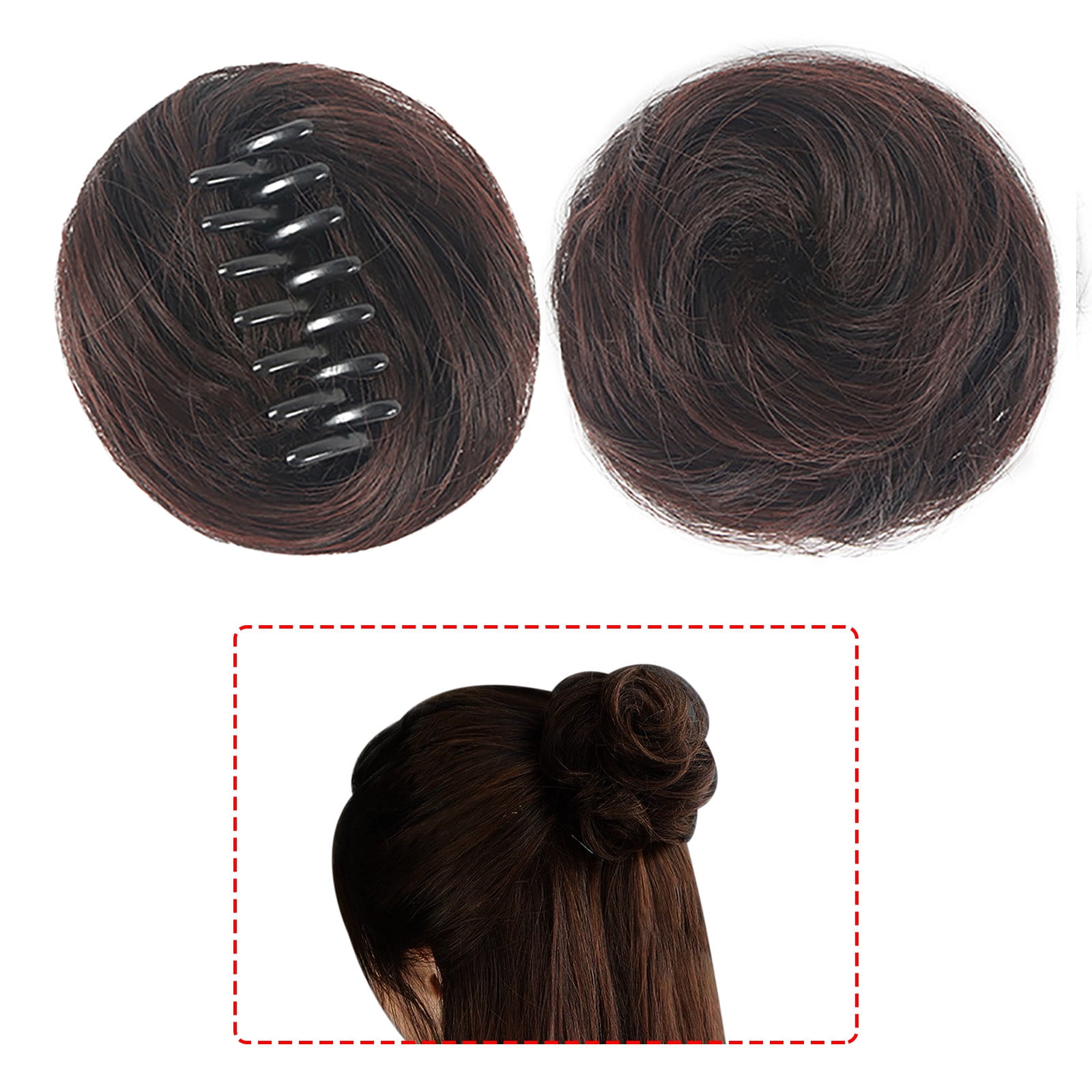 Human Hair Wig Wig Female Ball Head Catch Clip Hair Pack,Bud Natural ...