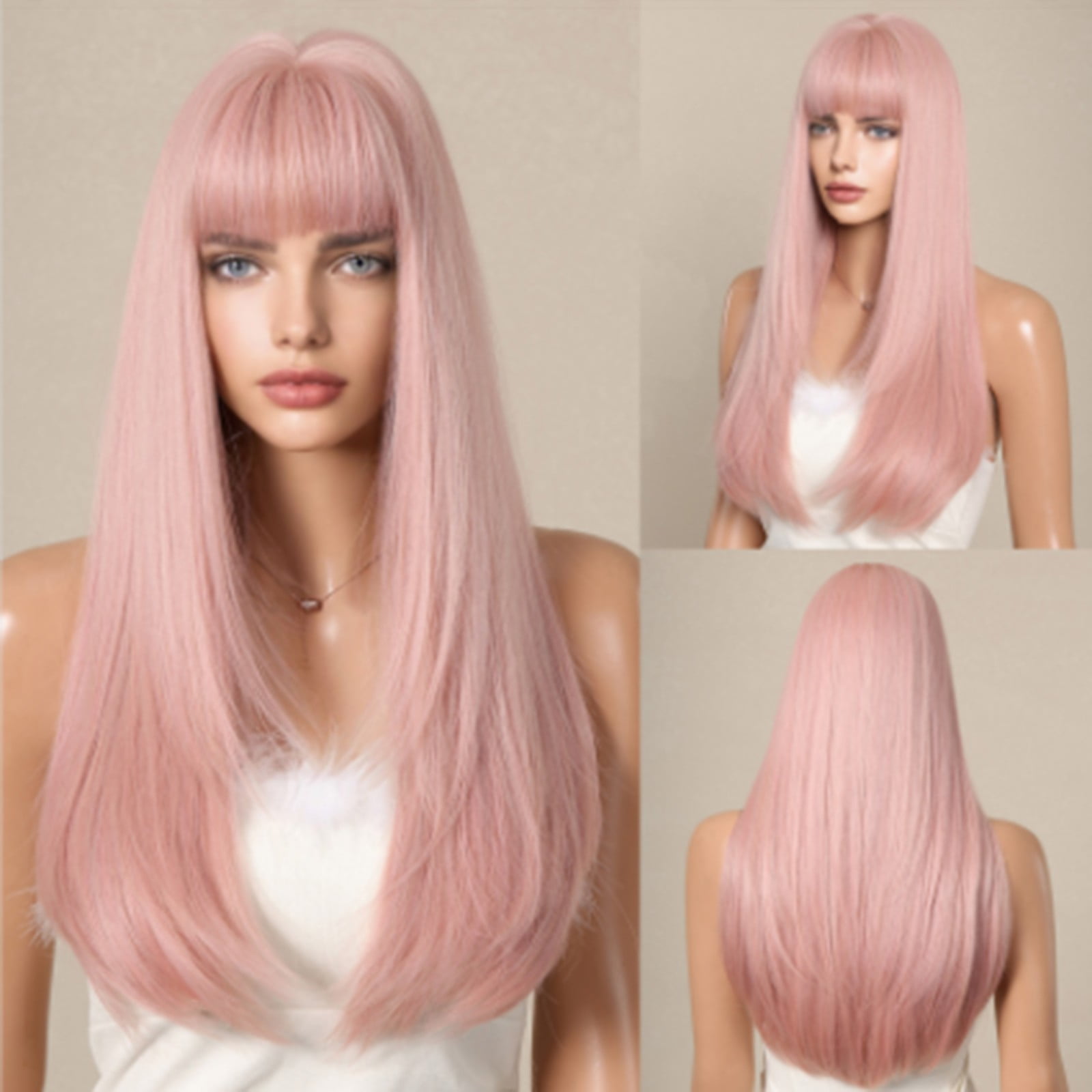 Human Hair Wig Wig Female Long Hair European And Style Natural Full ...