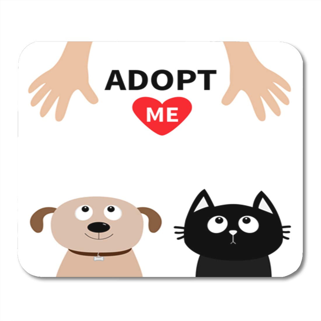 Human Hand Adopt Me Dont Buy Dog Cat Pet Mousepad Mouse Pad Mouse Mat ...
