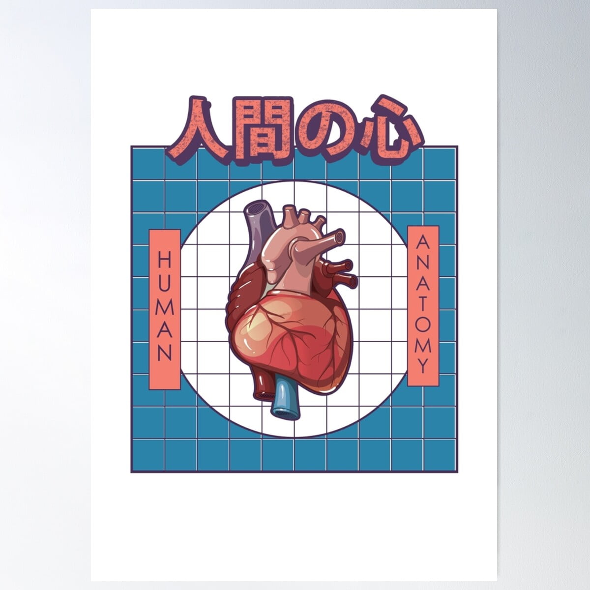 Human Heart Anatomy Poster Wall Art, Modern Wall Decor For Living Room ...