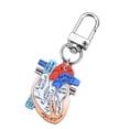 Human Heart Diagram Keychain Detailed Heart Keychain Accessory for ...