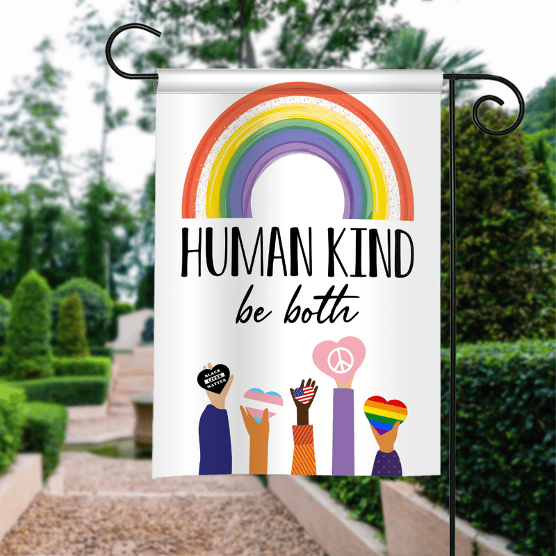 Human Kind Be Both Flag, LGBT Rainbow Flag, Choose Kind Flag, Human ...