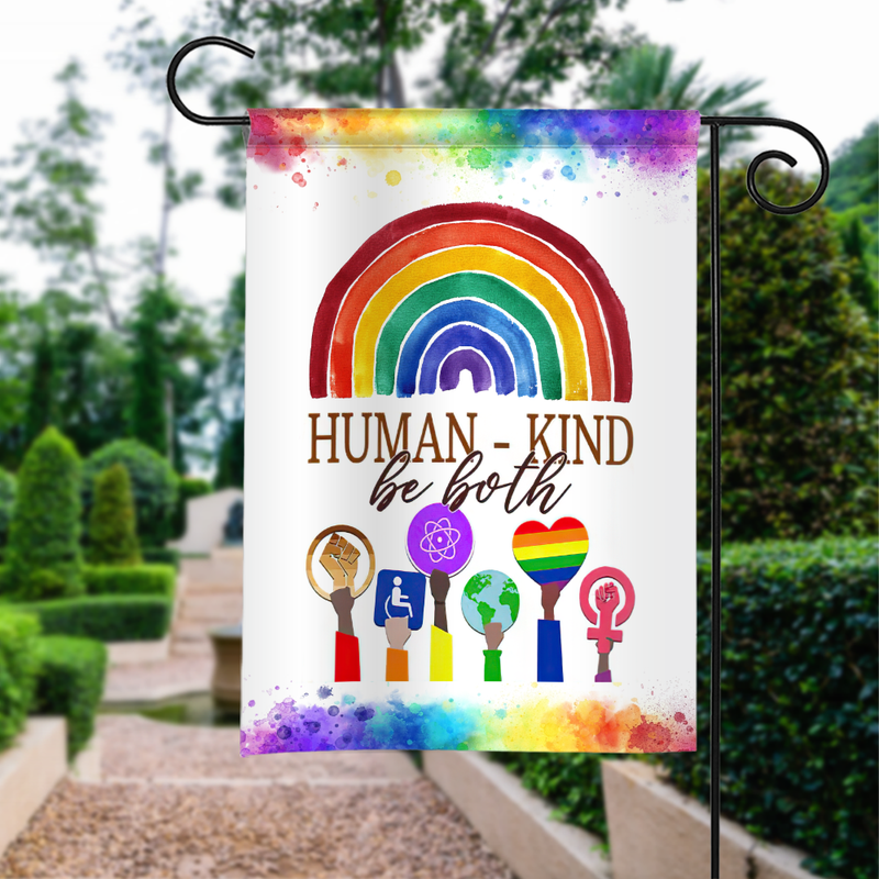 Human Kind Be Both Flag, Lgbt Rainbow Flag, Choose Kind Flag, Human ...