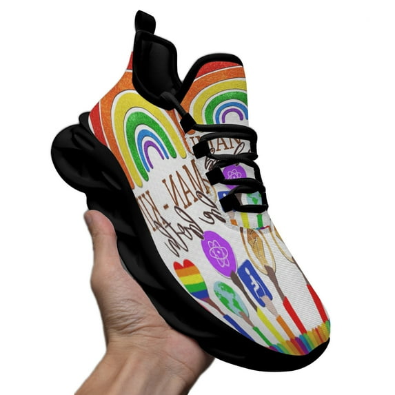 Human Kind Be Both LGBT Pride Shoes Sneakers Black Size 12 - Walmart.com