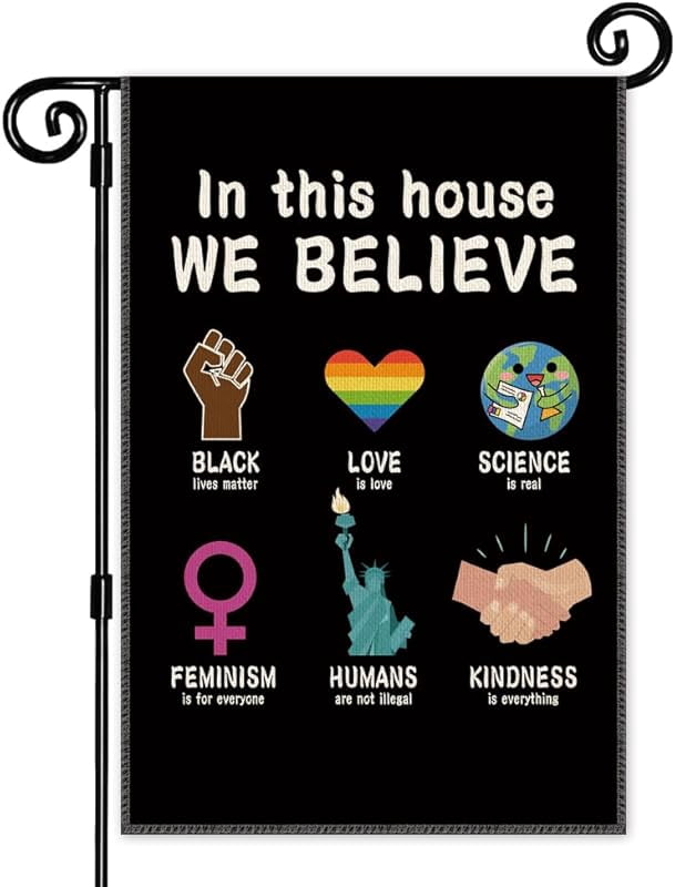 Human Kind Be Both Welcome Garden Flag, Double Sided Yard Banner for ...