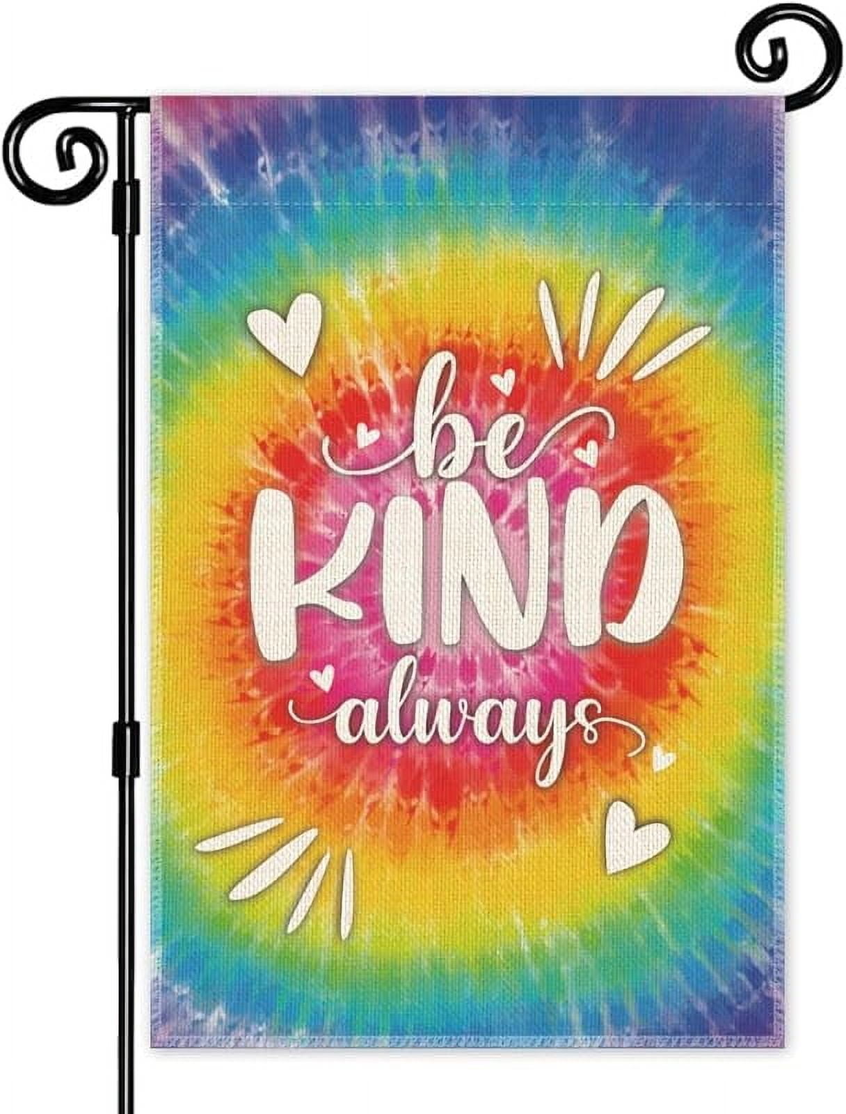 Human Kind Be Both Welcome Garden Flag, Double Sided Yard Banner for ...