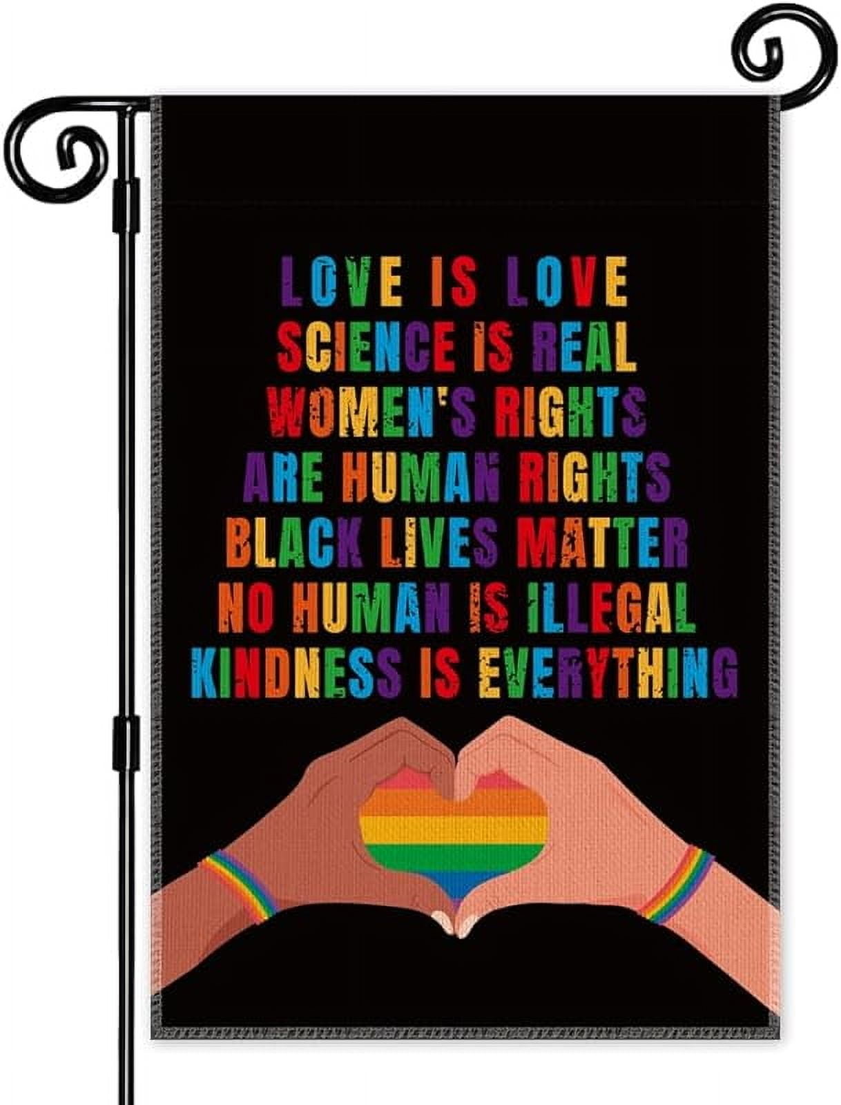 Human Kind Be Both Welcome Garden Flag, Double Sided Yard Banner for ...