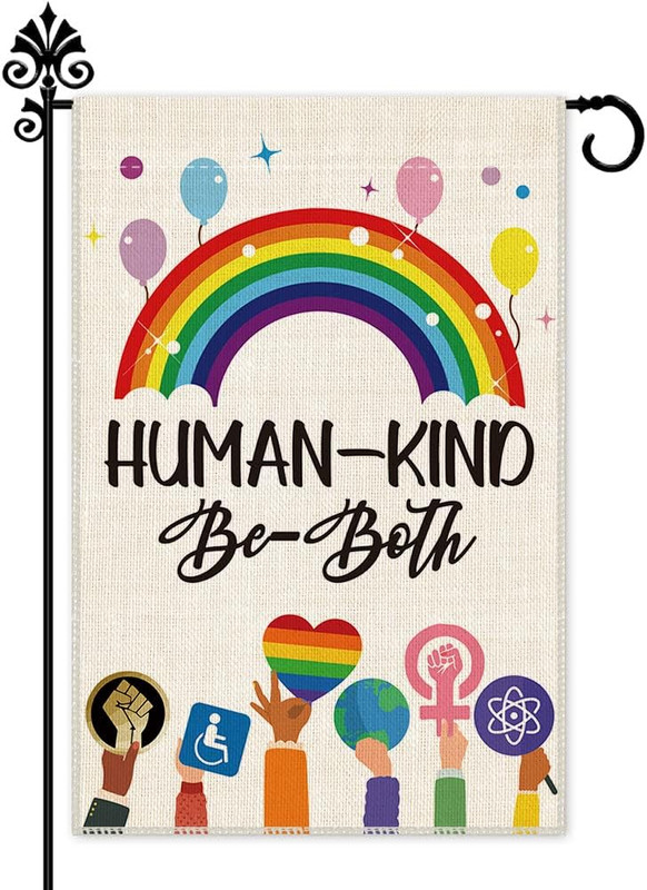 Human Kind Be Both Welcome Garden Flag Yard Outdoor Farmhouse ...