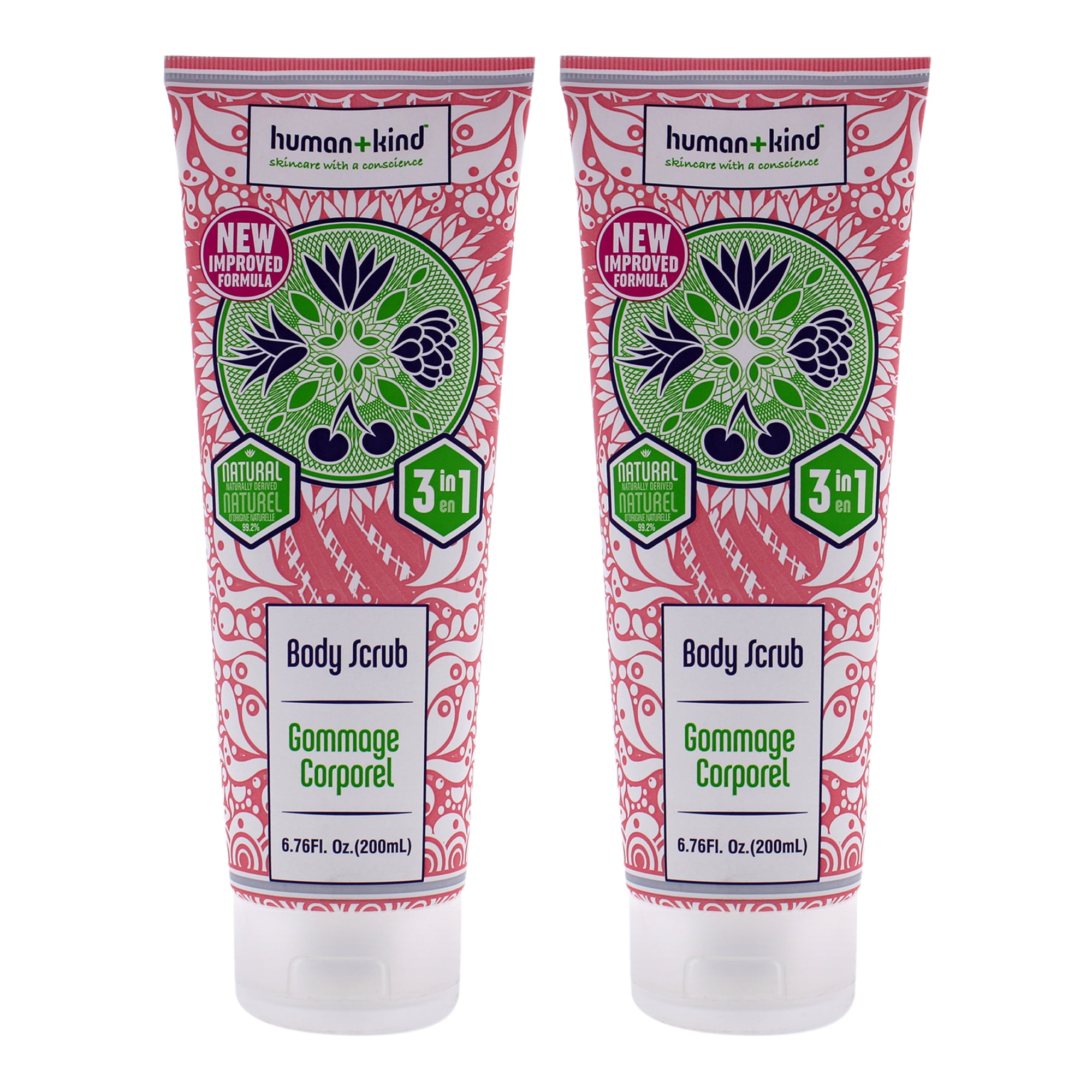 Human+Kind Body Scrub - Pack of 2 - 6.46 oz Scrub - Walmart.com