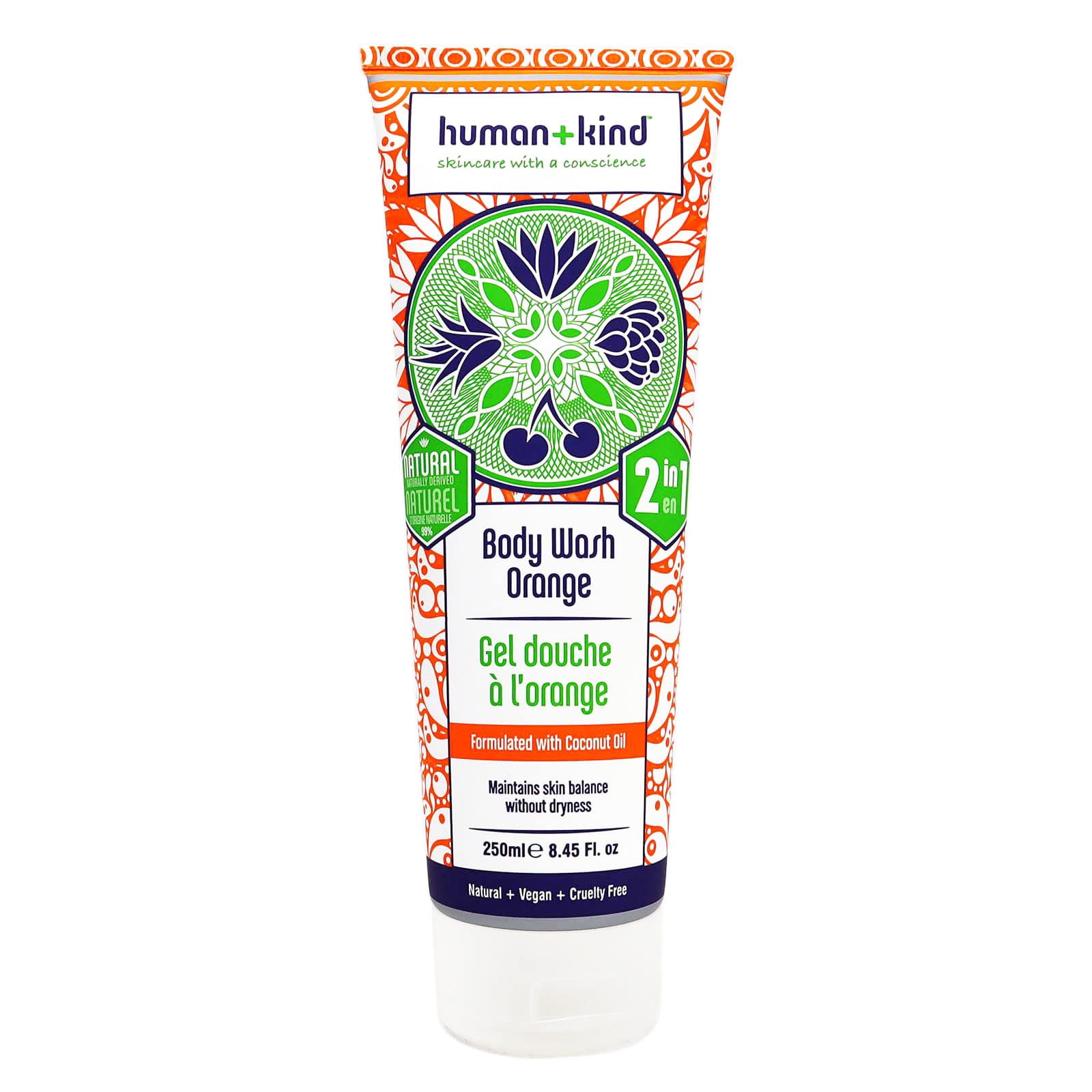 Human+Kind Body Wash - Orange Body Wash, 8.45 oz - Walmart.com