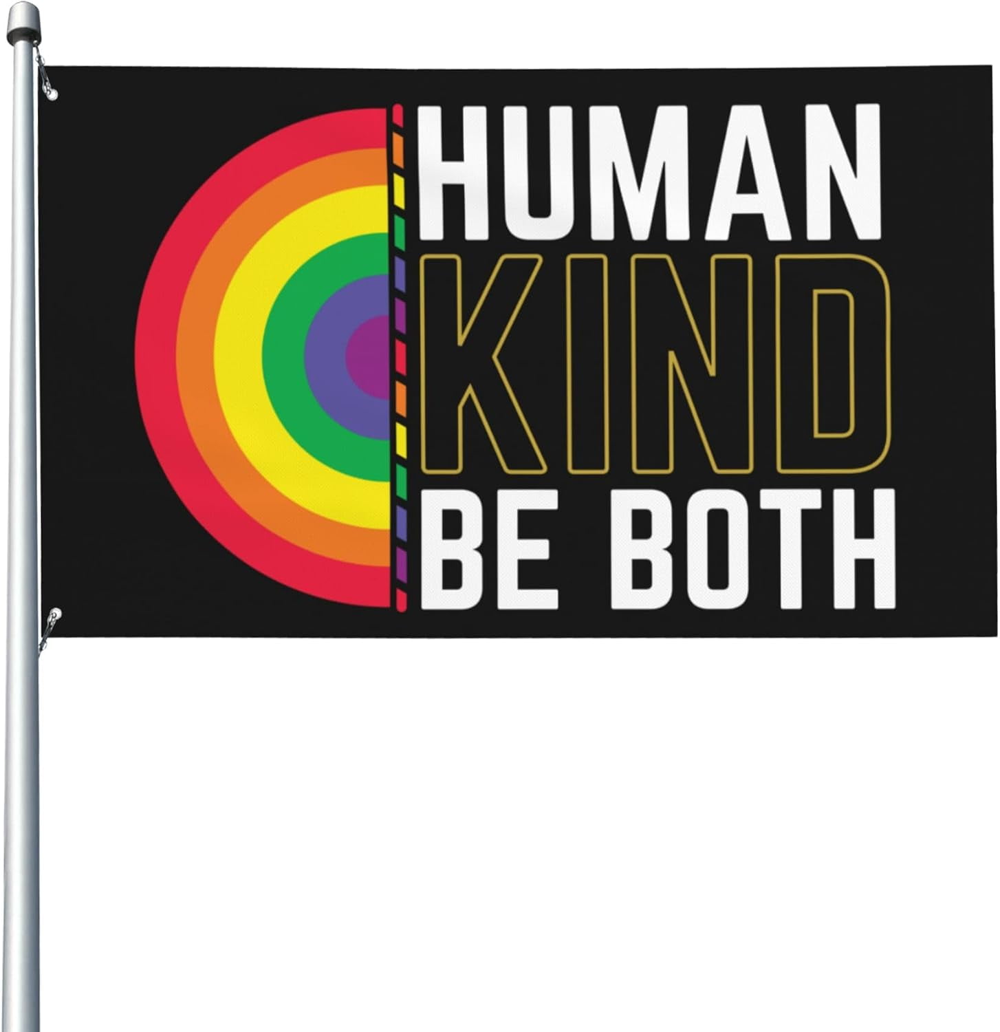 Human Kind Be Both Flag 3x5 Be The Human Be Kind Flag Lgbtq Sign Lgbt ...