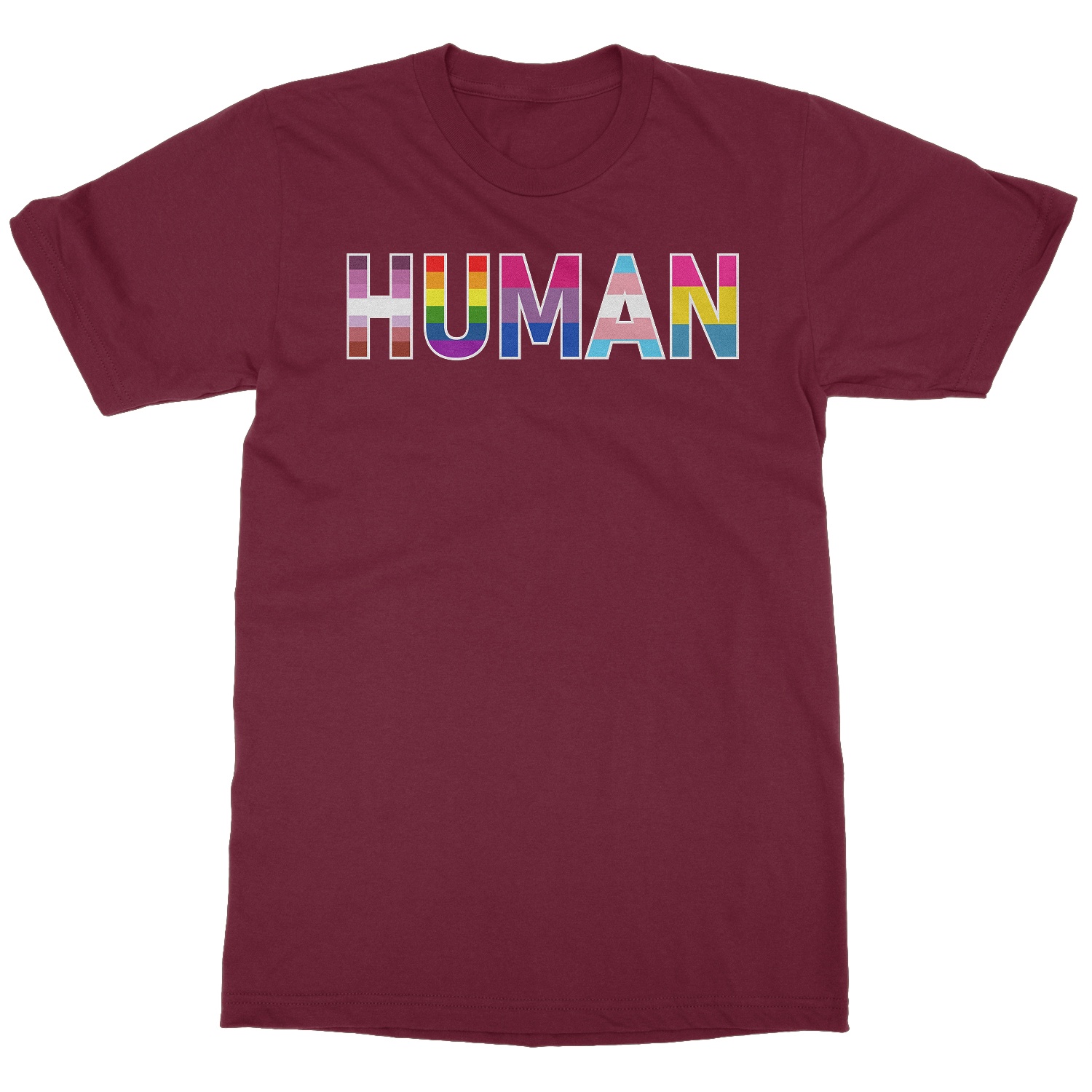 Human LGBTQ Flag Colors - Transgender Gay Pride Month Unisex T-Shirt ...