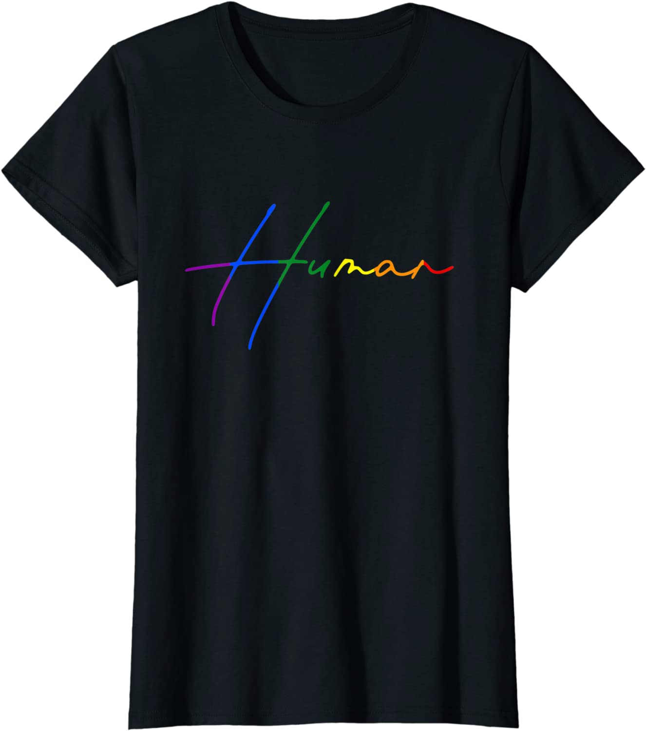 Human LGBTQ Pride Month Short Seelve Casual T-Shirt - Walmart.com
