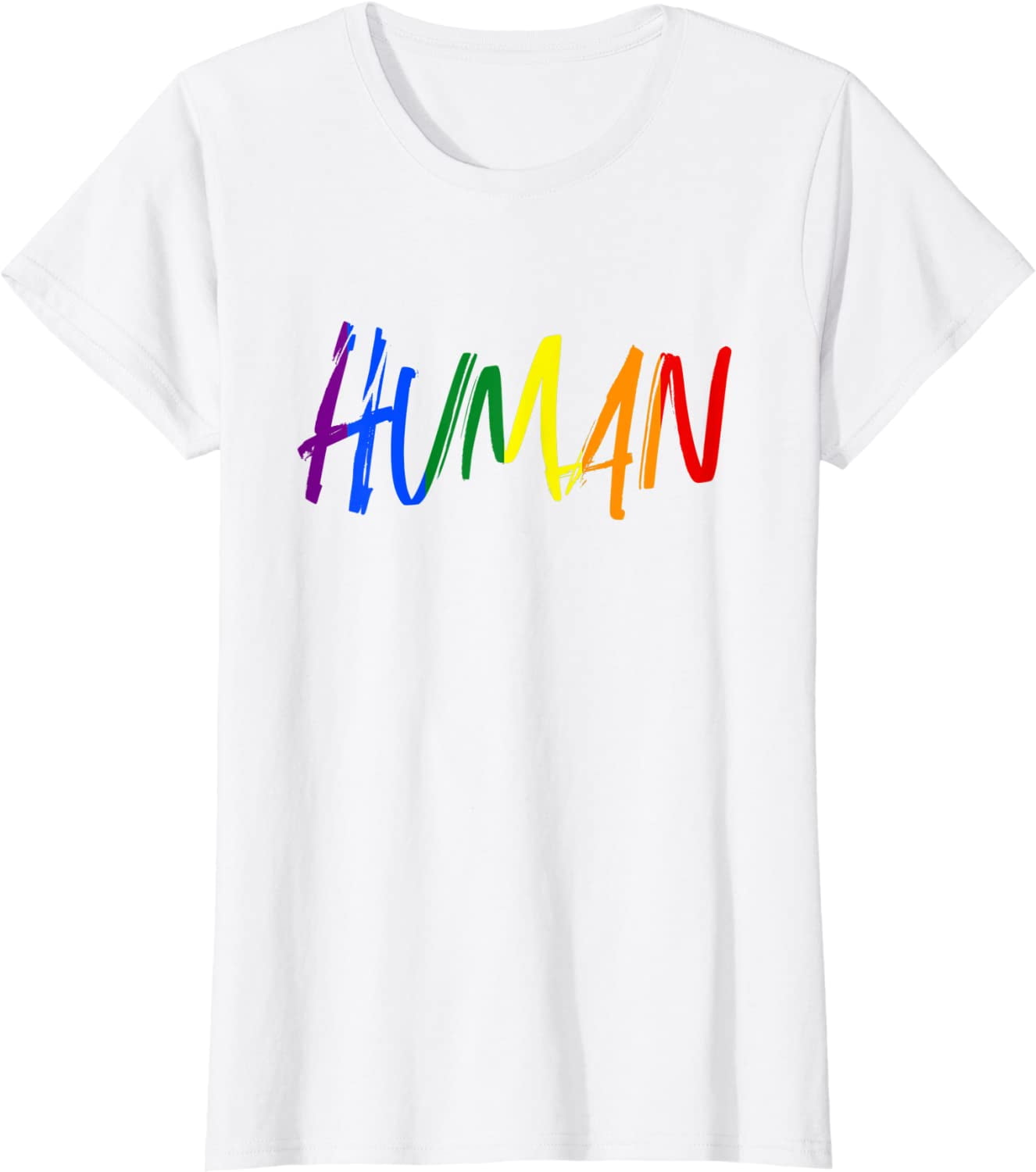 Human LGBTQ Pride Short Seelve Casual Round Neck T-Shirt - Walmart.com