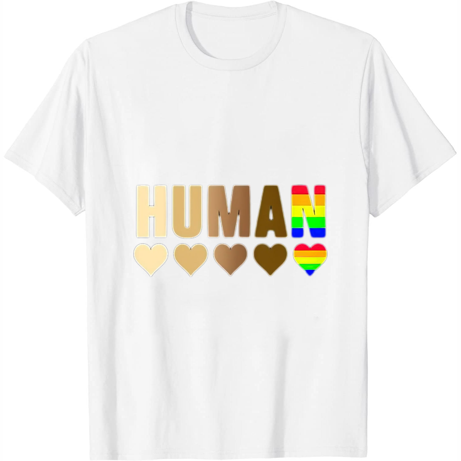 Human LGBTQ Stuff Pride Stuff Pride Month T Shirt White - Walmart.com