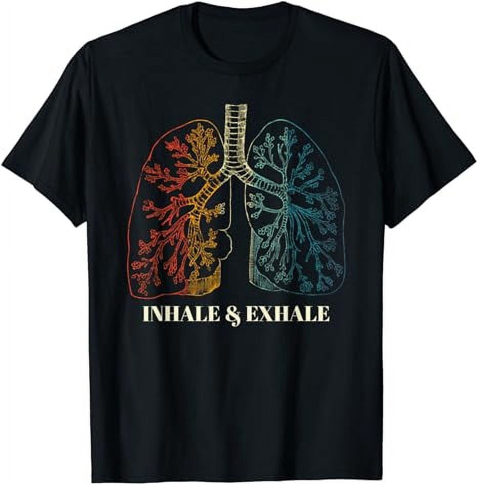 Human Lungs Anatomy Inhale Oxygen and Exhale Carbon Dioxide T-Shirt ...