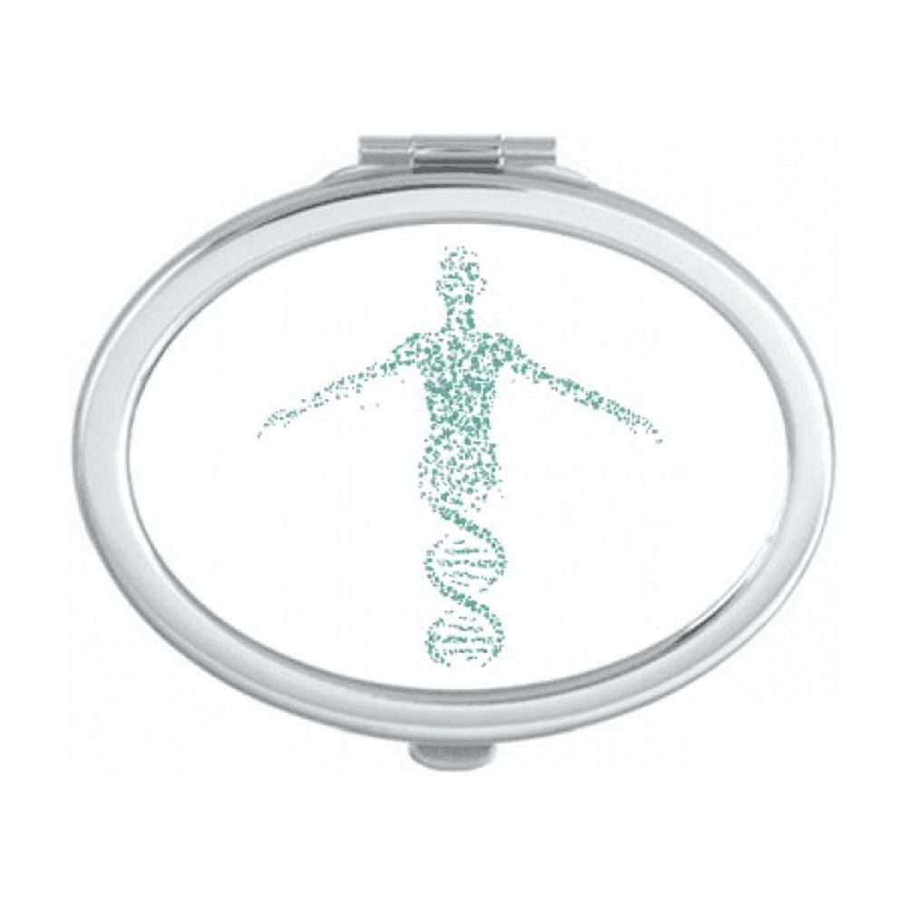 Human Molecular Combination Helix Mirror Portable Fold Hand Makeup ...