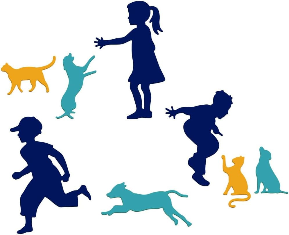 Human Pets Playing Cutting Dies Human Cutting Dies Dog and Cat Cut Die ...
