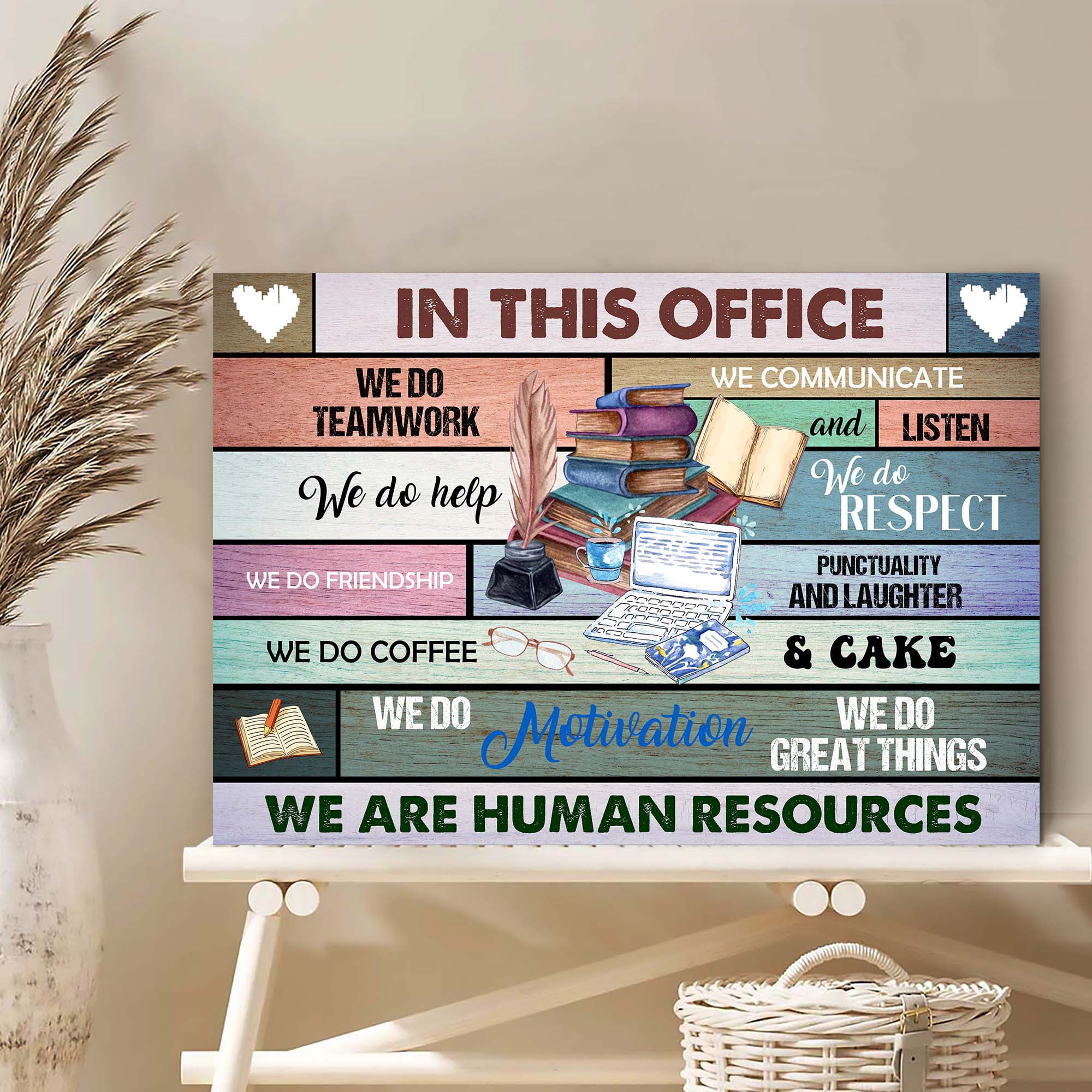 Human Resources Canvas Wall Art – “In This Office” Motivational Sign ...