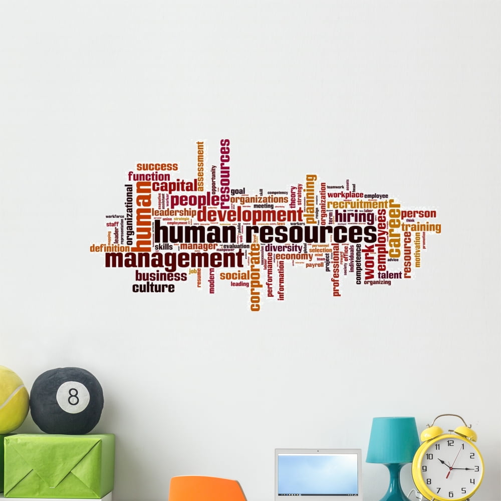 Human Resources Word Cloud Wall Decal by Wallmonkeys Peel and Stick ...
