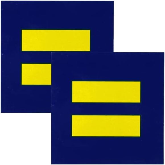 Human Rights Campaign Equality Car Sticker, 3-inch Static-Cling Square ...