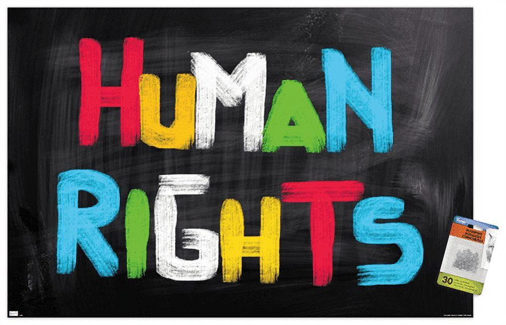 Human Rights Wall Poster with Push Pins, 22.375" x 34" - Walmart.com