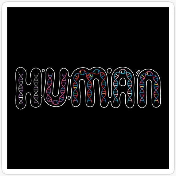 Human Science Dna Flag Sticker Phone Decal Water Bottle Stickers Car ...