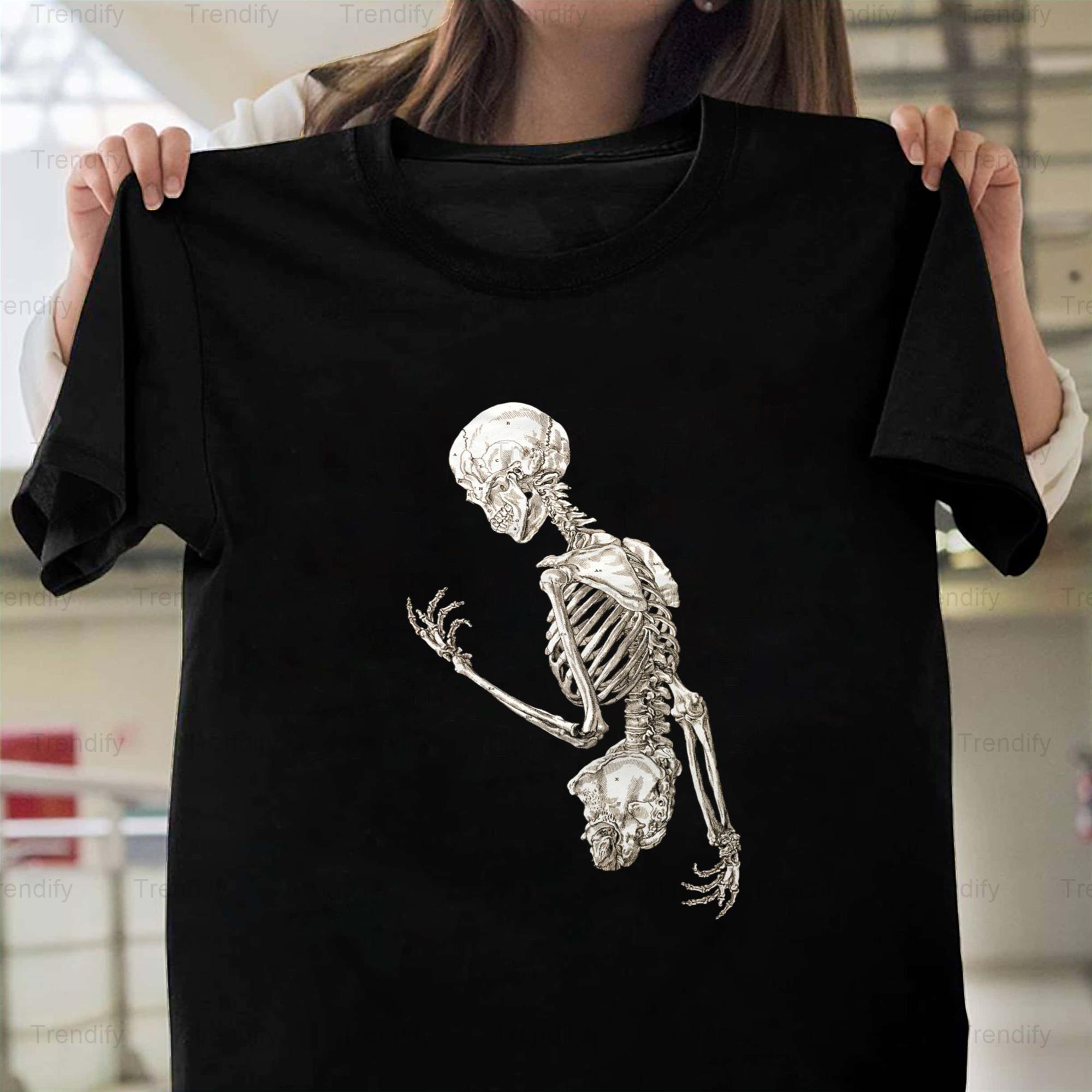 Human Skeleton Anatomy Scientific Illustration Funny Medical Unisex T ...