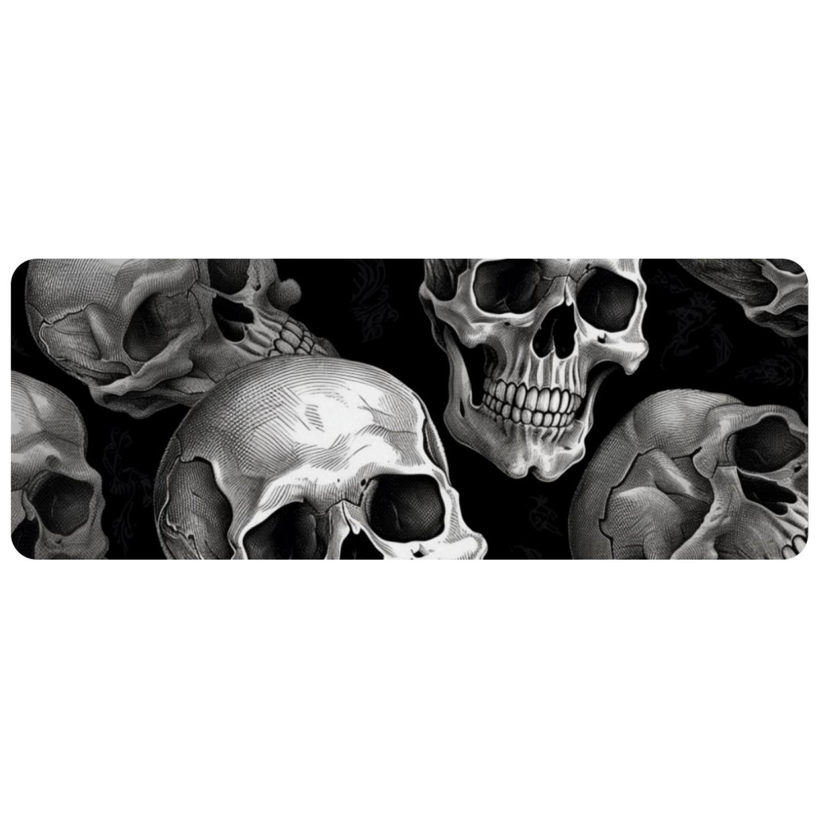 Human Skeleton Skull Mouse Pad, Cloth with Rubberized Base - Walmart.com