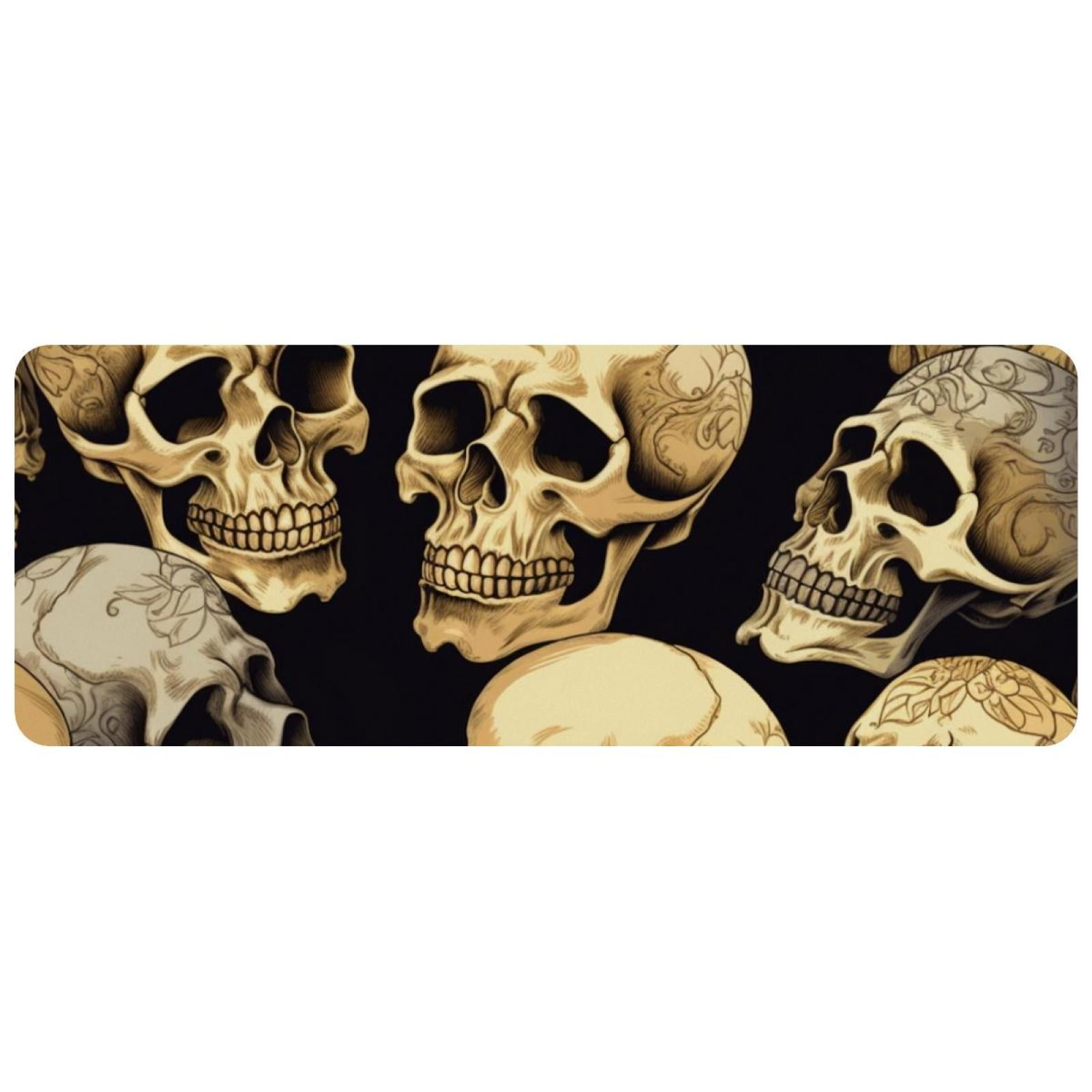 Human Skeleton Skull Mouse Pad, Cloth with Rubberized Base - Walmart.com