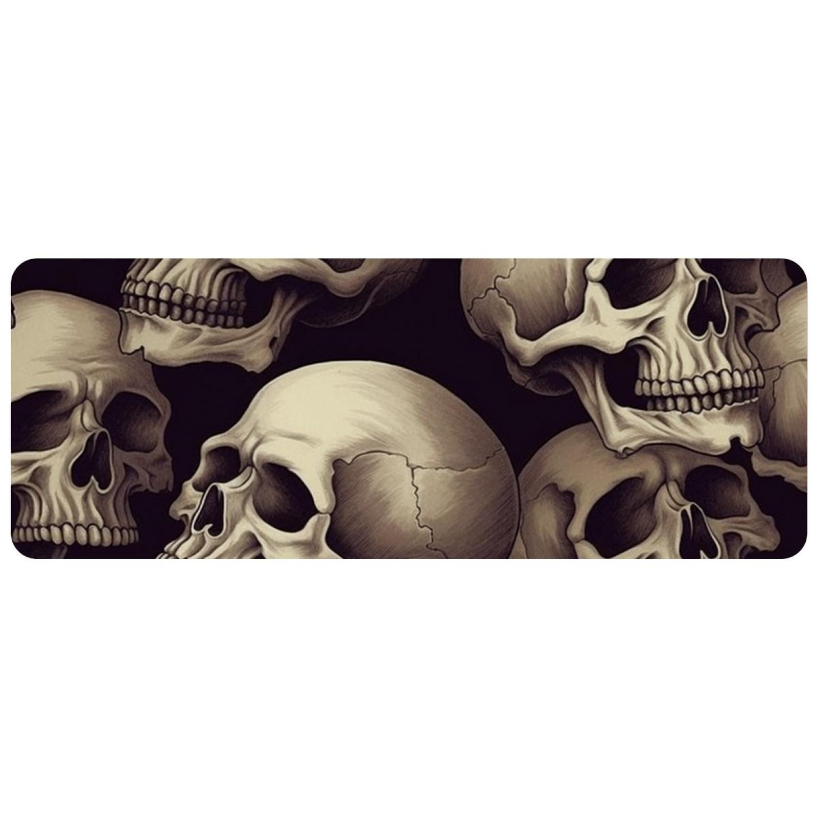 Human Skeleton Skull Mouse Pad, Cloth with Rubberized Base - Walmart.com