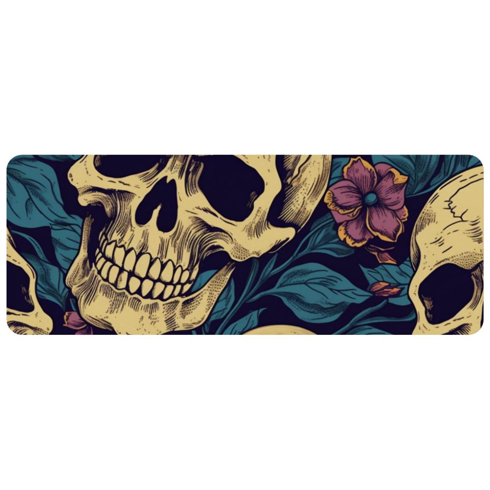 Human Skeleton Skull Mouse Pad, Personality Design Rubber Base for ...