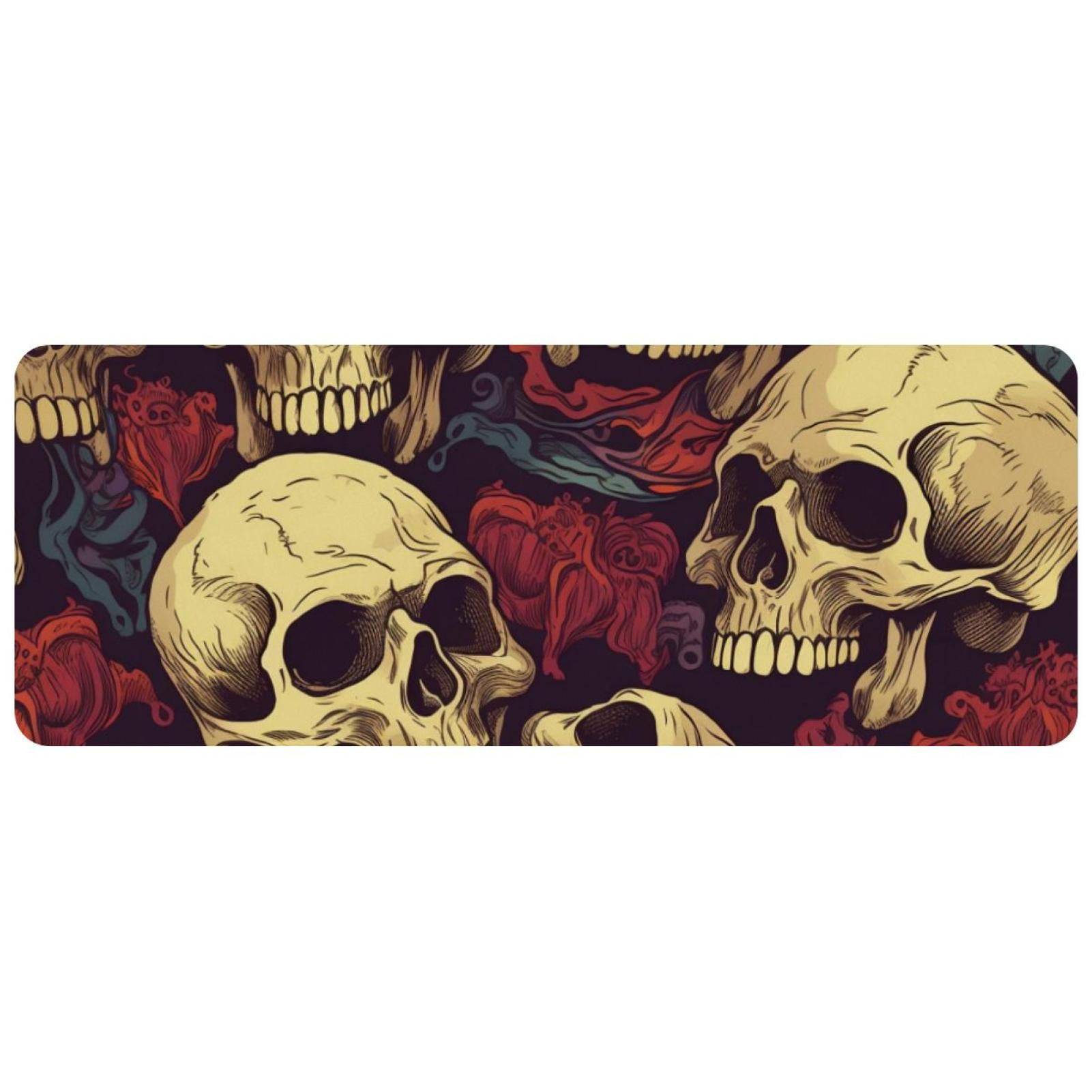 Human Skeleton Skull Mouse Pad, Personality Design Rubber Base for ...