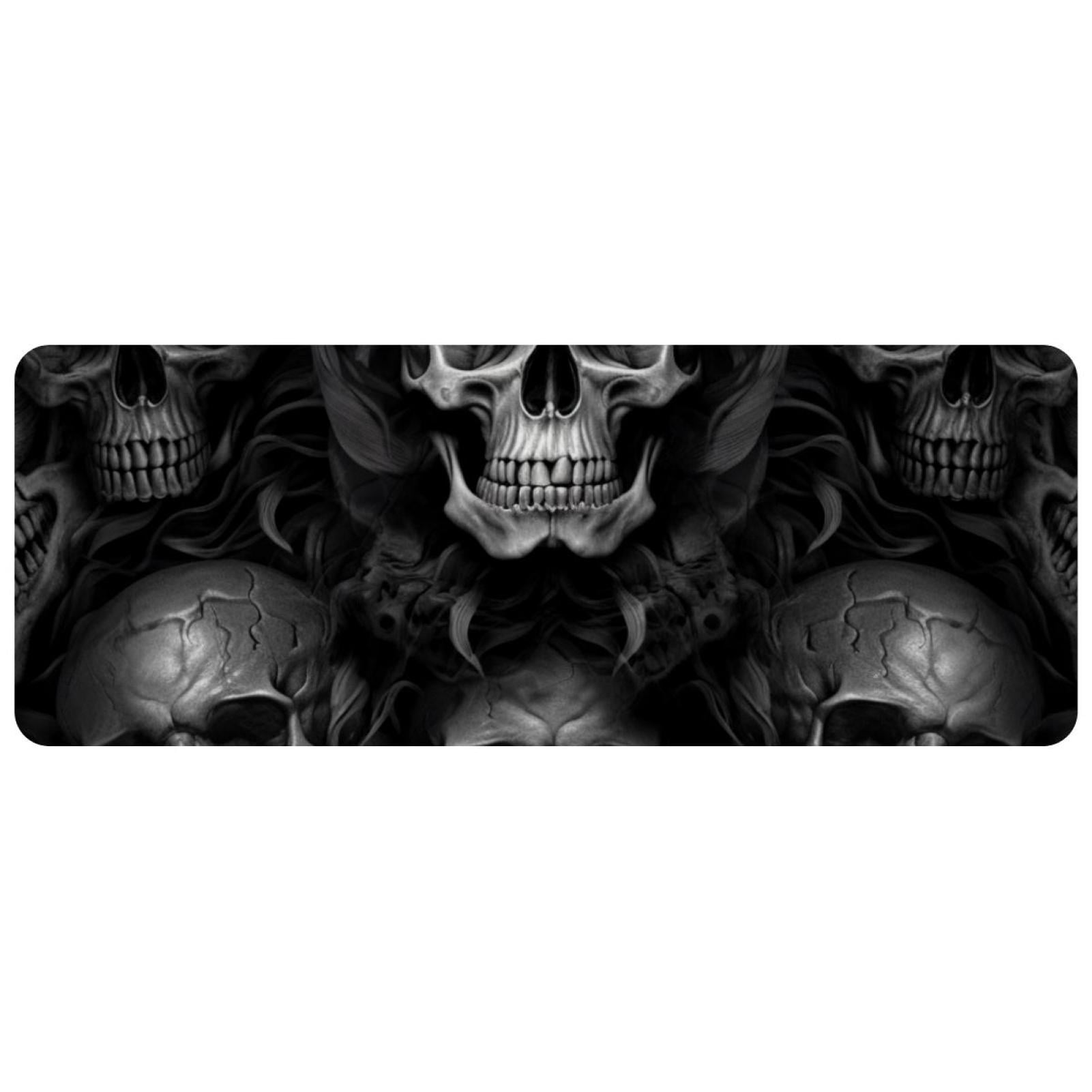 Human Skeleton Skull Mouse Pad, Rubber Base Computer Mouse Pads for ...