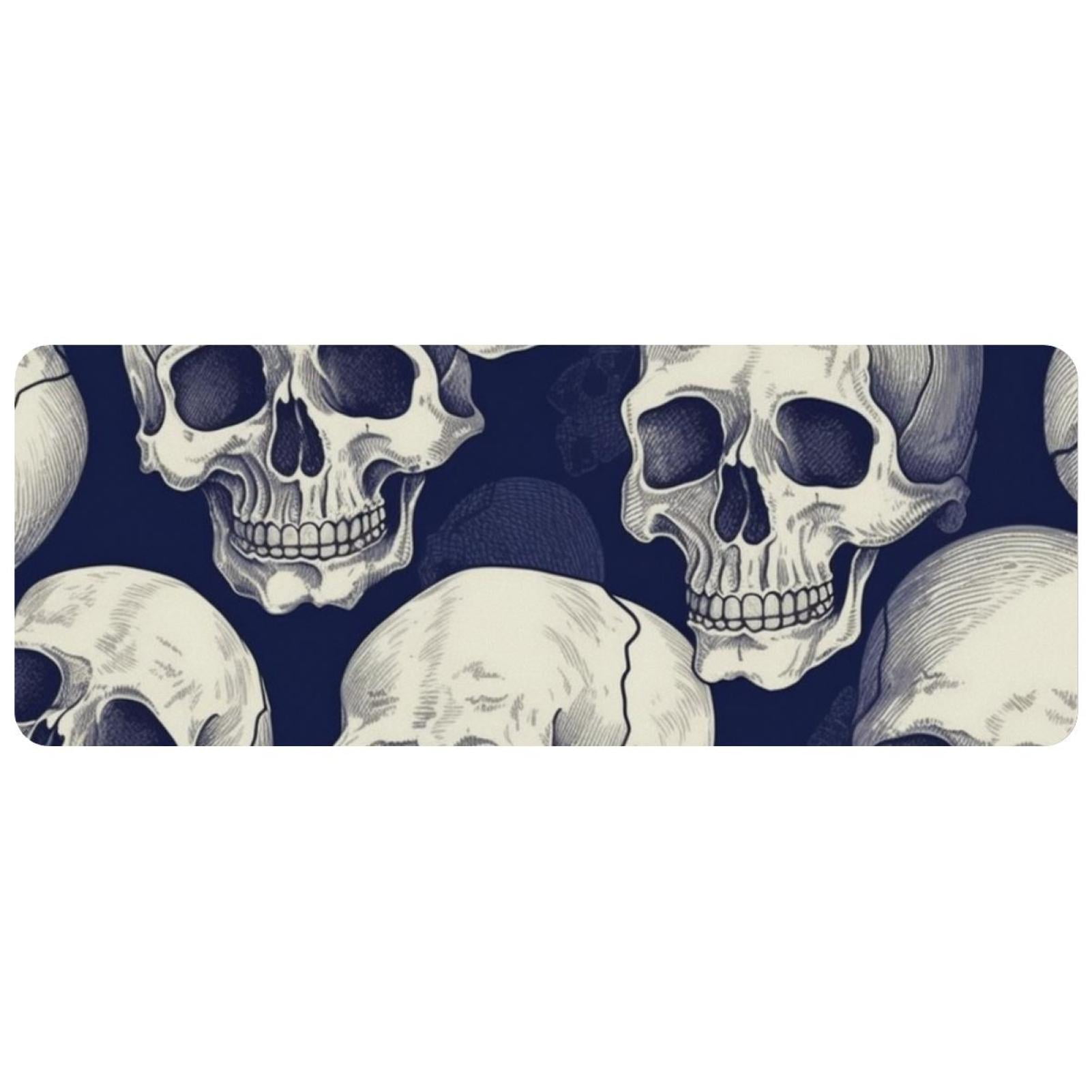 Human Skeleton Skull Mouse Pad , Soft Cute Computer Mouse Mat with ...