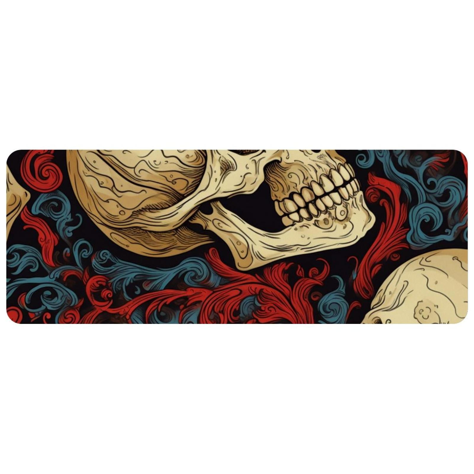 Human Skeleton Skull Mouse Pad for Laptop Wireless Mouse Home Office ...