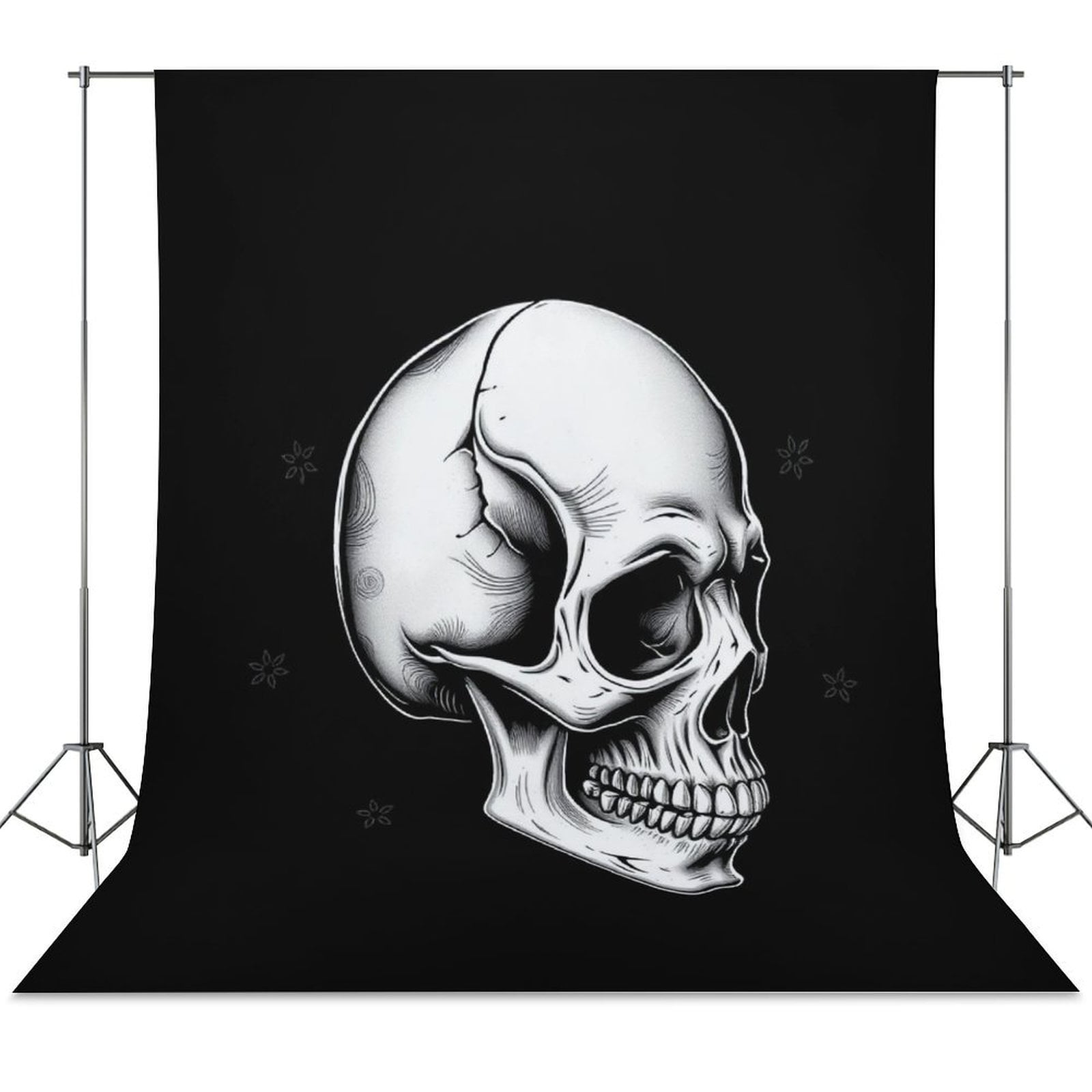 Human Skull Black And White Art Photography Backdrops Adult Photostudio ...