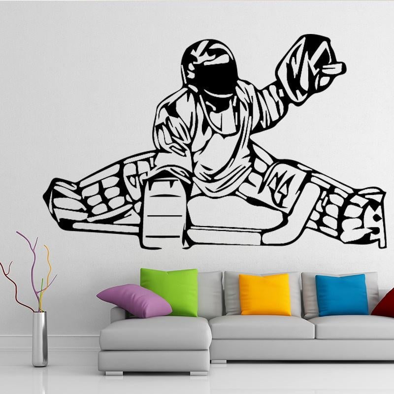 Human Sled Art Wall Stickers Self Adhesive Wallpaper for Babys Living ...