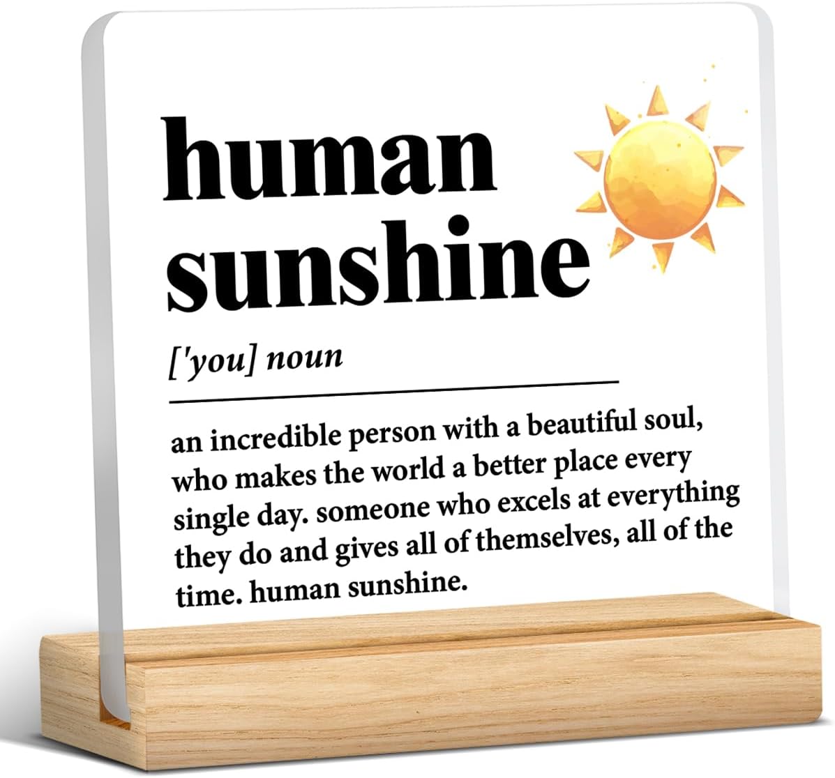 Human Sunshine Gift, Motivational Gift for Women Men, Gifts for ...