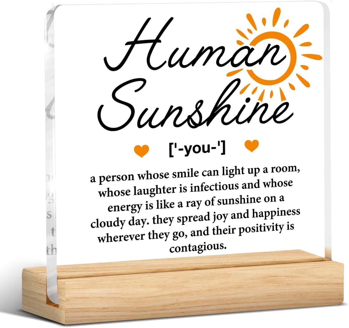 Human Sunshine Motivational Gifts for Women Men, Thank You Appreciation ...