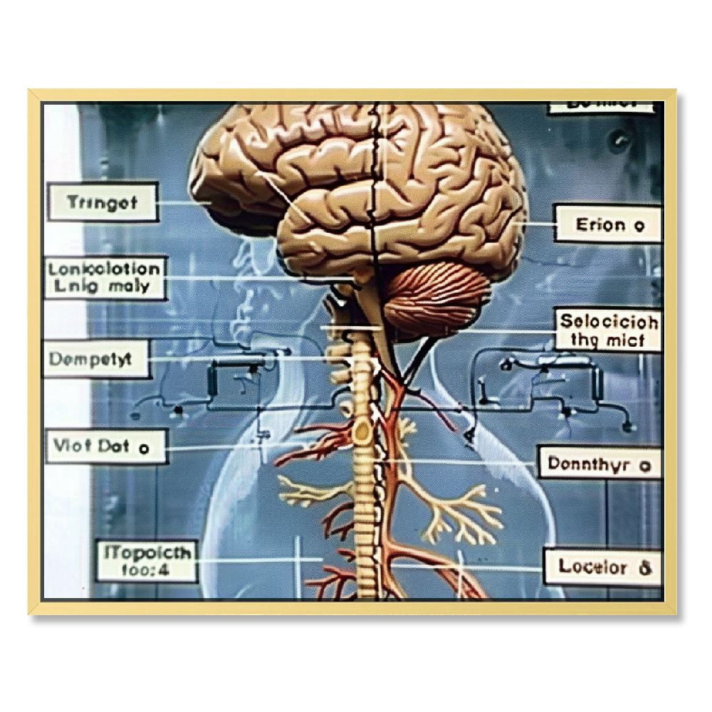 Human Wall Art,Brain Anatomy and Art Print Framed Canvas Painting For ...